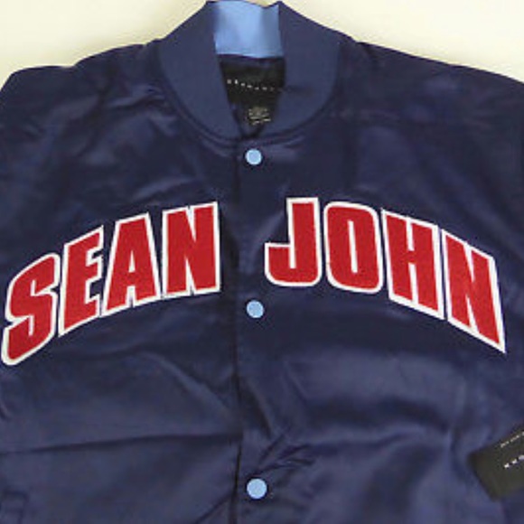Sean John | Jackets & Coats | Sean John Varsity Satin Bomber Jacket ...